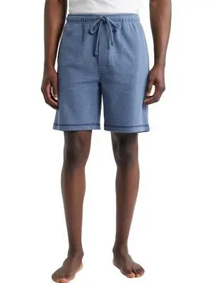 Majestic International Coastal Heather Lounge Shorts - Heather Blue