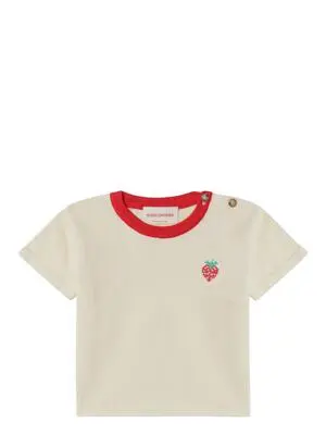 BOBO CHOSES T-shirt With Strawberry Embroidery - Red