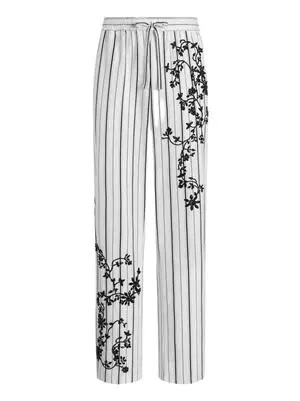 Dolce & Gabbana Vanity Trousers With Embroidery - White