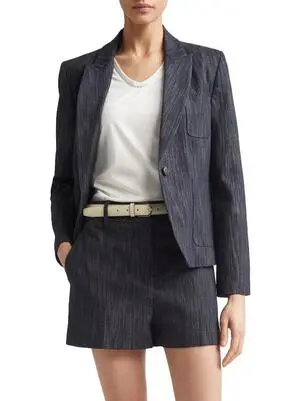 Eleventy Denim Tailored Jacket - Blue