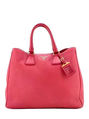 Prada Convertible Shopper Vitello Daino Large Tote Bag - Pink