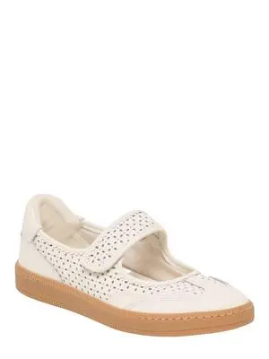 Dolce Vita Nanet Mary Jane Flat - White Perforated Leather
