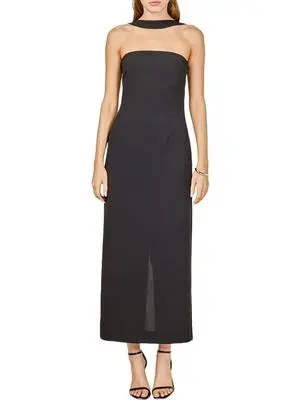 Endless Rose Neck Detail Cocktail Dress - Black