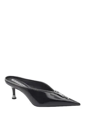 ALEXANDER WANG Akila Zip Pointed Toe Mule Pump