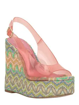 Jessica Simpson Kaliese Slingback Platform Wedge Sandal - Cameo Pink