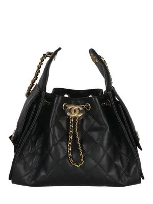 Chanel Quilted Caviar 25 Hobo - Black