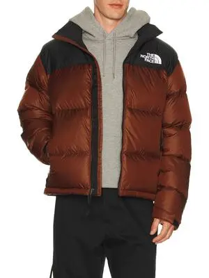The North Face 1996 Retro Nuptse Jacket - Ember Soil & Tnf Black