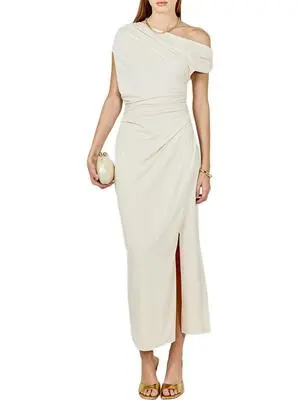 Endless Rose One-Shoulder Midi Dress Cream