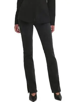 FAVORITE DAUGHTER Valentina Side Slit High-waist Straight-leg Jeans - Boulder