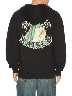 BORN X RAISED Guadalupe Zip-up Hoodie - Black