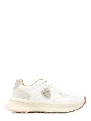 BLAUER. Logo-plaque Leather Sneakers - White