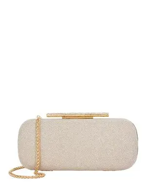Dune London Faux Leather Frame Clutch - Gold
