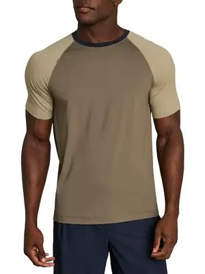 RHONE Reign Performance T-shirt - Smokey Olive Color Block
