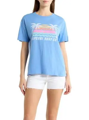 Rip Curl Malibu Relaxed Graphic T-Shirt Cornflower Blue
