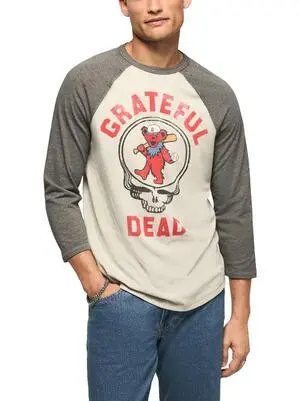 Lucky Brand Grateful Dead Graphic Baseball T-shirt - Black Multi