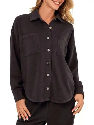 THREADS 4 THOUGHT Blaire Mineral Wash Shirt Jacket - Black