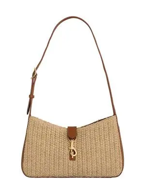 Rebecca Minkoff Woven Straw And Leather Shoulder Bag - Natural/caramello
