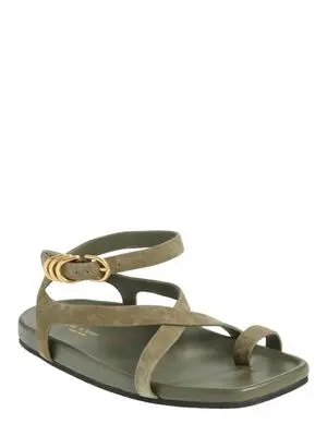 Rag & Bone Rue Ankle Strap Sandal Olive Suede