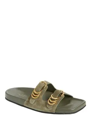 Rag & Bone Rue Slide Sandal - Olive Suede