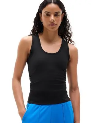Athleta Signature Rib Scoop Tank - Black