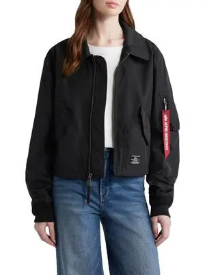 Alpha Industries Cwu 36/p Relaxed Flight Jacket - Black