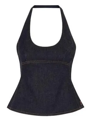 Jacquemus Lavoir Denim Halterneck Top - Blue