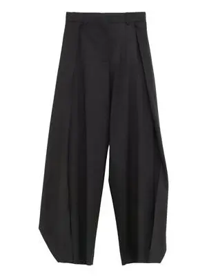 Loewe Pleated Asymmetric Trousers - Black
