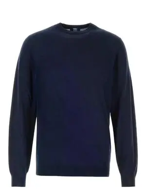 Fedeli Wool Crew Neck Sweater - Blue