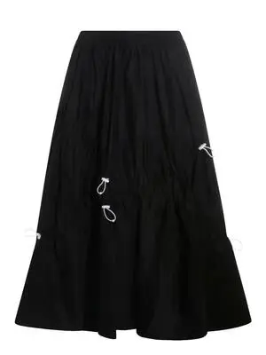 Moschino Midi Skirt With Drawstring - Black