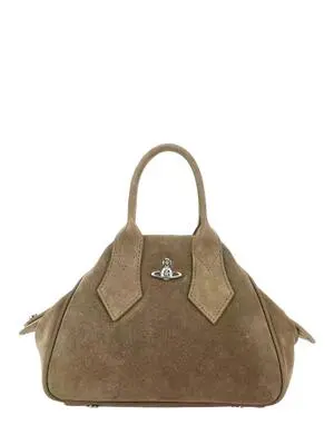 VIVIENNE WESTWOOD Small Yasmine Orb-detail Leather Tote - Grey