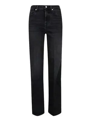 7 For All Mankind Flared Trousers - Black