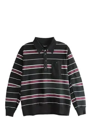 Undercover Striped Pocket Polo Shirt - Black