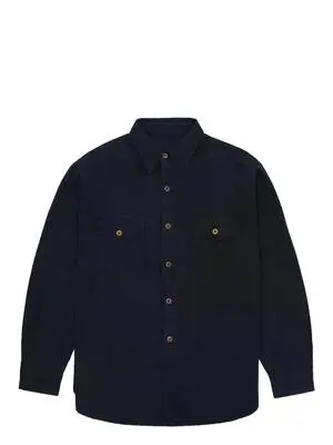 FORTELA Cpo Buttoned Pockets Overshirt - Blue