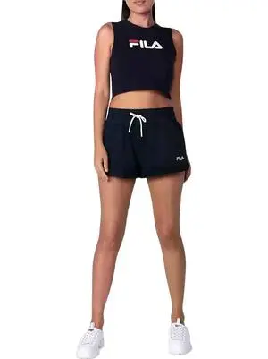 FILA Knit Cropped Compression Top - Blue