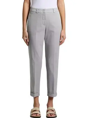 Peserico Cuffed Trousers Grey