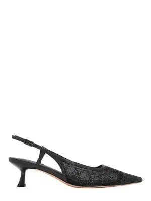 NICOLI Mysha Crystal-embellished Slingback Pumps - Black