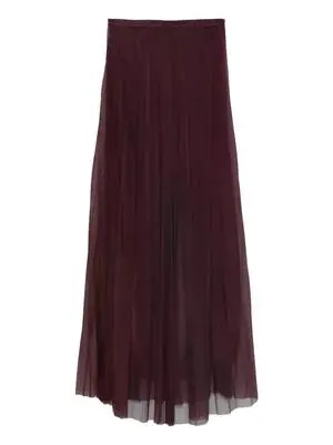 FORTE_FORTE Pleated Skirt - Red