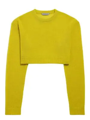 Balenciaga Cropped Crewneck - Yellow