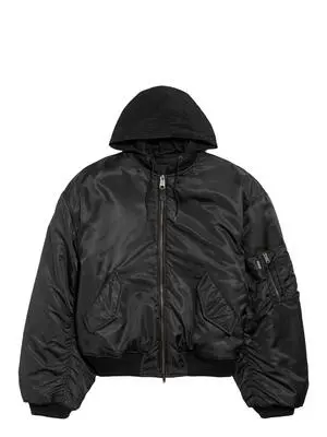 Balenciaga Hooded Bomber - Black