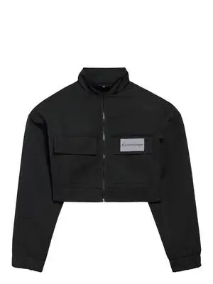 Balenciaga Cropped Tracksuit Jacket - Black