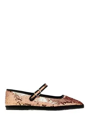 CAPULETTE Sequin-embellished Ballet Flats - Pink