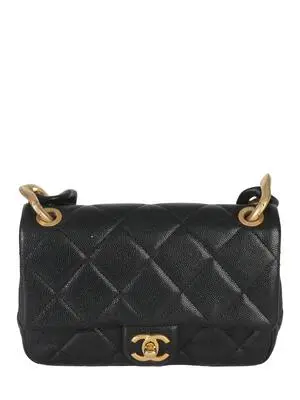 Chanel Quilted Caviar Flap Bag - Black