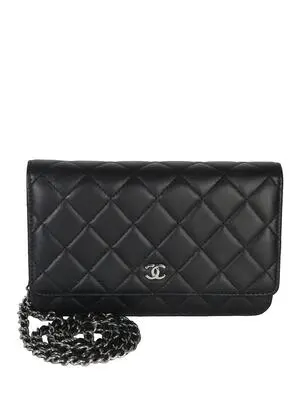 CHANEL Quilted Lambskin Wallet On Chain