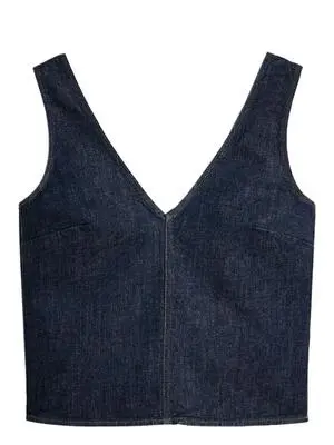 SCANLAN THEODORE Denim V-Neck Tank
