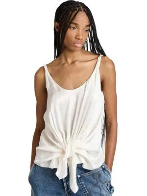 JW Anderson Knotted Waist Cami Top - Off White