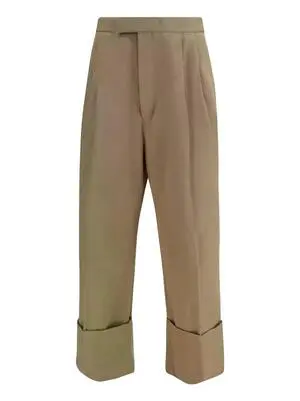 Thom Browne Double-pleat Turned-up Trousers - Neutrals