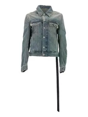Rick Owens Distressed Jacket - Blue