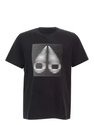 Moose Knuckles Logo Print Short-sleeve T-shirt - Black
