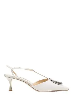 Manolo Blahnik Takal Embellished Sandals - Neutrals