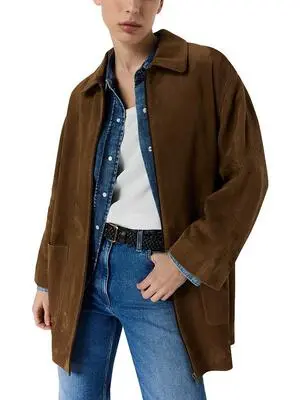 Gerard Darel Tilane Suede Jacket - Camel